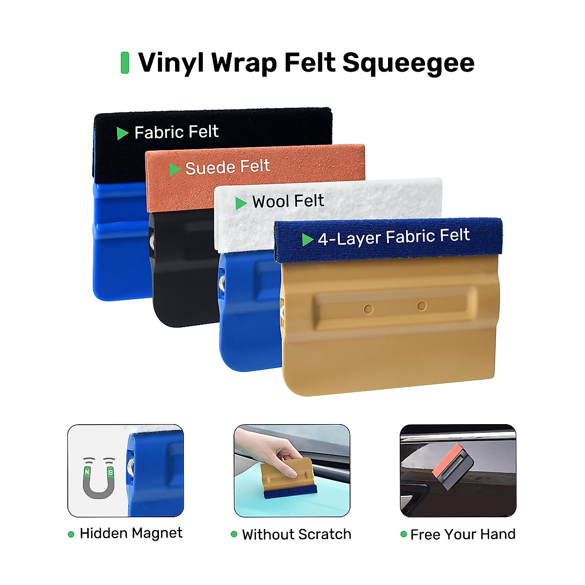 Zanch Vinyl Wrap Tool Kit,Complete Tools for Automotive Vinyl Wrap Film Installation - Professional 52pcs Full Set