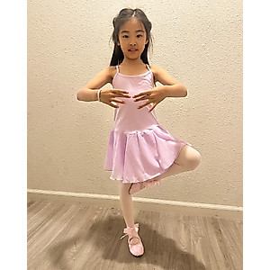 Stelle Ballet Shoes for Girls Satin/Ribbons Ballet Slippers Dance Shoes(Toddler/Little/Big Kids)(Ballet Pink,2ML)