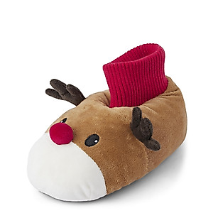Gymboree,and Toddler Slip Resistant Home Slipper,Christmas Reindeer,2-3 Youth