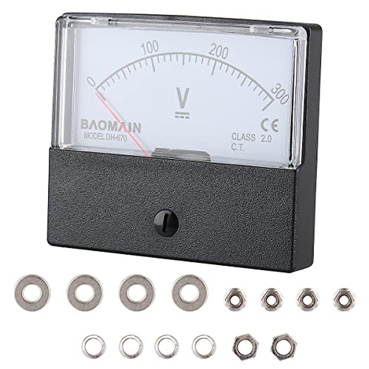 Baomain Dh-670 DC 300v Volt Analog Panel Mount Meter Voltmeter