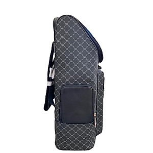 Rioni Top Loading Cambridge Travel Daypack Backpack Unisex - Signature Black