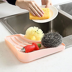 NPLE--Bathroom Kitchen Tool Sink Corner Storage Rack Sponge Holder Wall Suction Cup
