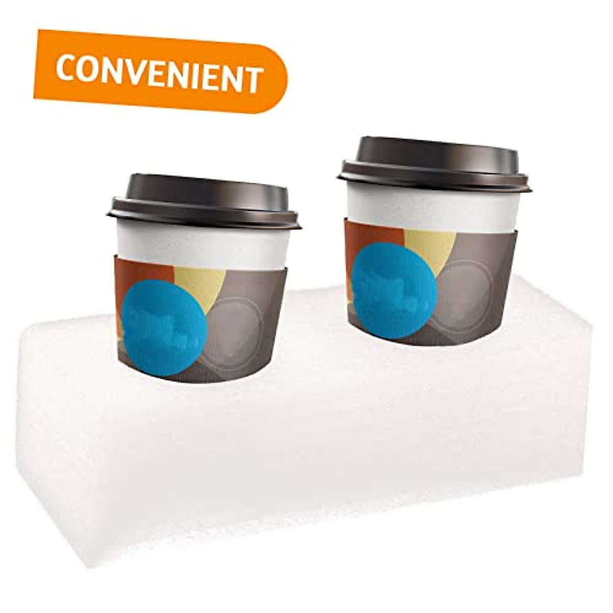 UPKOCH 2pcs Takeaway Cup Holder Bowl Racks Cup Holder Tray Coffee Cup Carriers can Carrier Drink Coffee Cups Disposable Coffee Trays Milk Tea Cup White Dish Shape epe Pearl Cotton