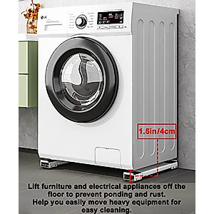 Appliance Rollers Heavy Duty,Max 32in,Second Generation Extendable Appliance Rollers Mobile Washing Machine Base Easily Move Washing Machines, Dryers, Refrigerators, Furniture (White)