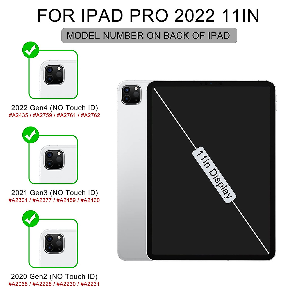 Soke for iPad Pro 11 Case (M2) 2022/2021/2020 with Pencil Holder - [Full Body Protection + Apple Pencil Charging + Auto Wake/Sleep], Soft TPU Back Cover for 2022 iPad Pro 11 inch(Book Black)