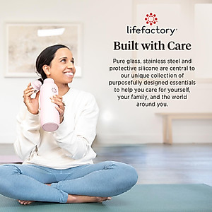 LIfeFactory Stainless Steel Vacuum-Insulated Sport Bottle, 24 Ounce, Mint