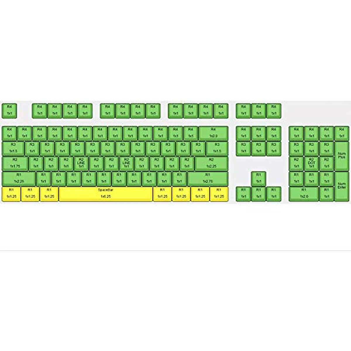 Custom keycaps 60 Percent Doubleshot PBT Keycaps Set OEM Profile for Cherry MX Switches Gaming Mechanical Keyboard,gk61,rk61,Ducky one 2 Mini keycaps (not Include Keyboard)
