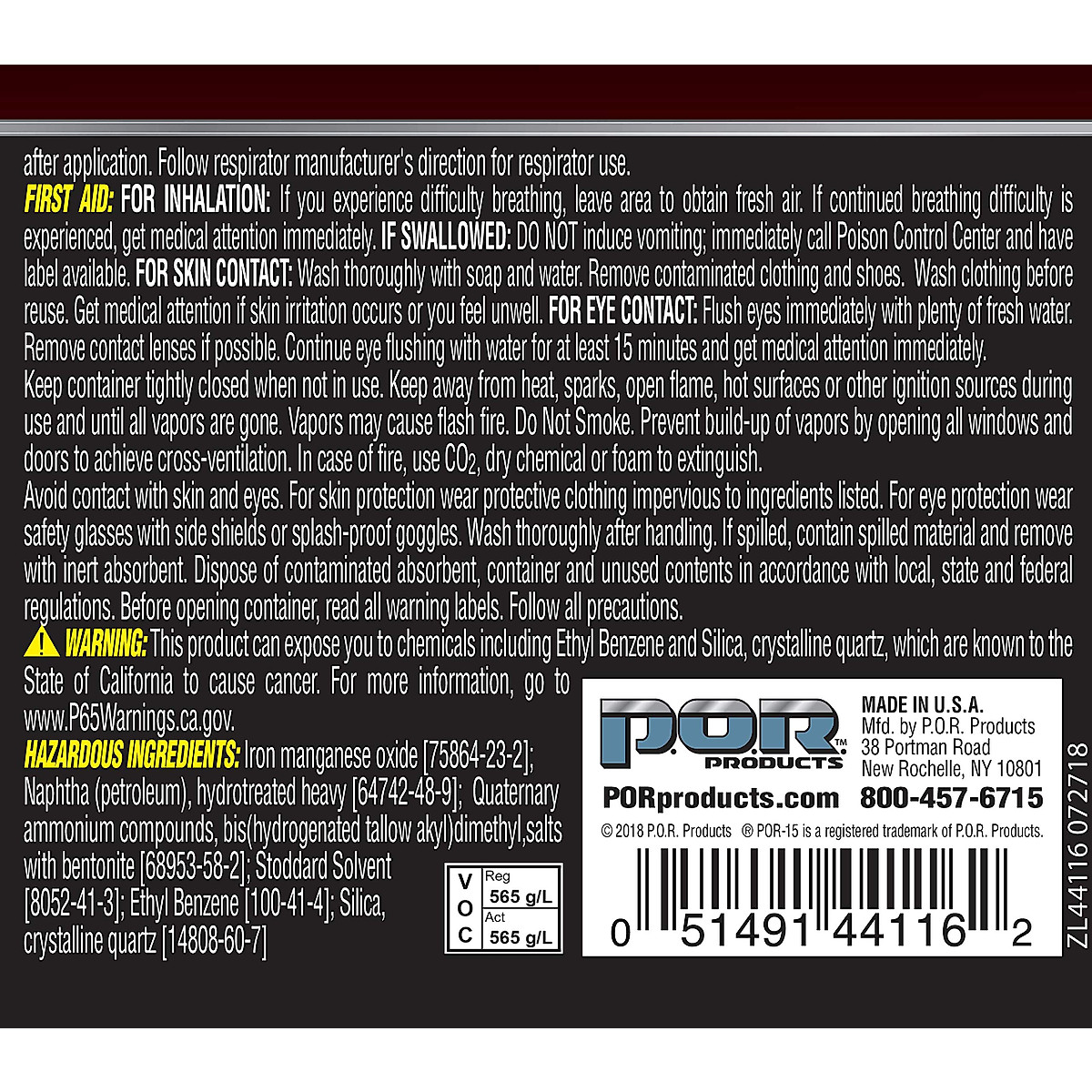 POR-15 High Temperature Paint, High Heat Resistant Paint, Weather and Moisture Resistant, 8 Fluid Ounces, Flat Black