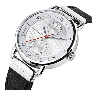 Ted Baker Brixam Men's Black Leather Strap Watch (Model: BKPBXF0019I)