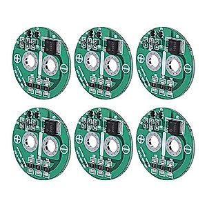 Diyeeni 6Pcs Super Capacitor Protection Board, 2.5V Super Capacitor Battery, Capacitor Protection Board Module, Protects Capacitor from Exceeding The Limiting Voltag