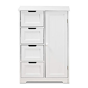 Baxton Studio Bauer Bathroom Shelving, White