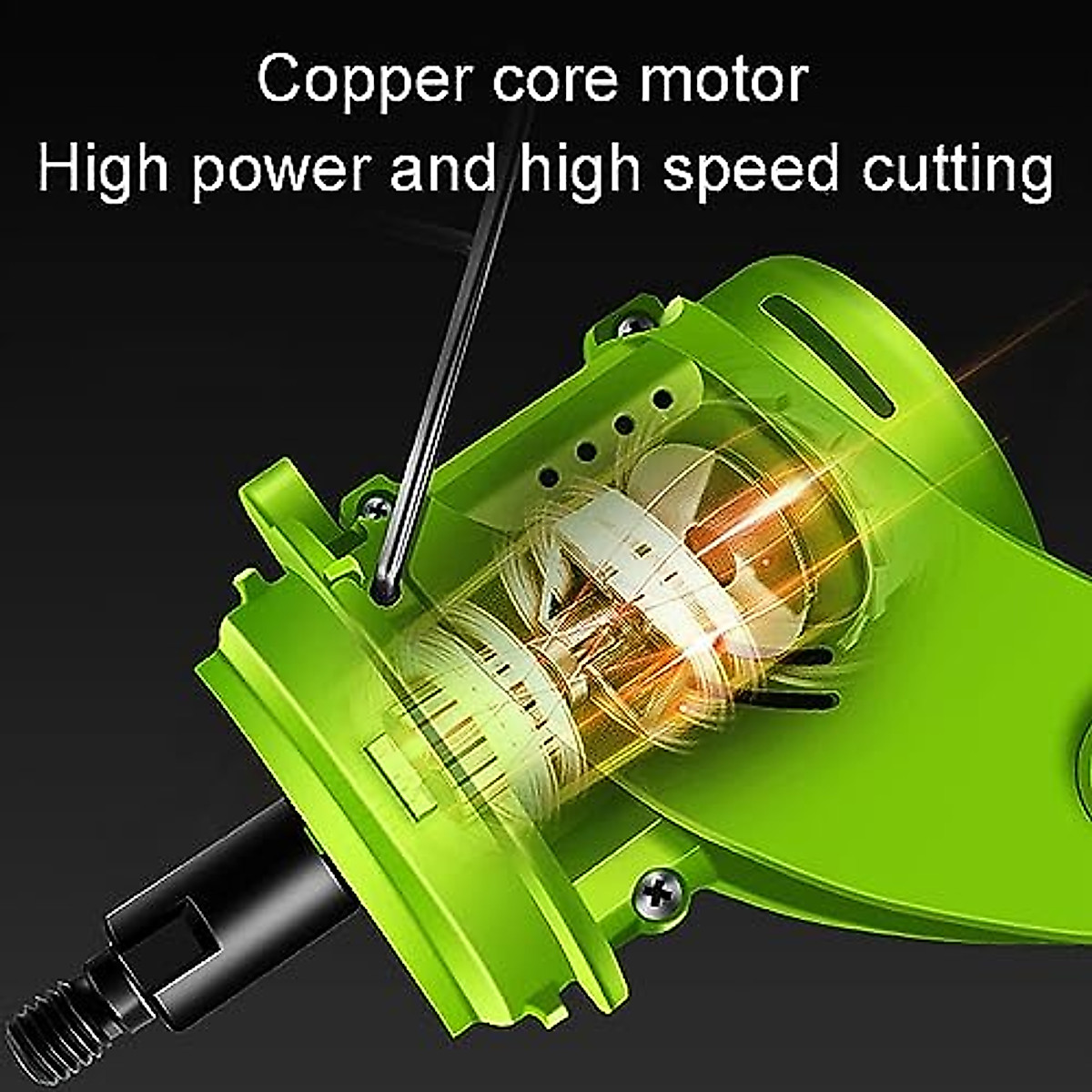 Electric Lawn Mower, Rotary Weeder with 24V/10000MA Cordless Adjustable Length 1-36CM 90° Rotatable Machine Head for Home Small Garden