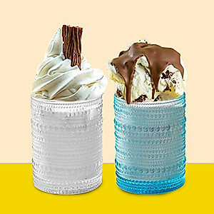 Cocktail Glasses Vintage Drinking Glasses - 13 OZ Hobnail Glassware with Straw Set of 6 - Bubble Cocktail Glass Raindrops Beaded Glassware Romantic Water Glasses Suit for Cocktail Whiskey Juice