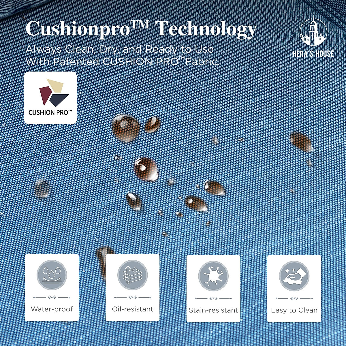 HERA'S HOUSE High Back Swivel Patio Furniture Sets 6 Pieces, Oversized Outdoor Wicker Sectional Conversation Set for Garden Backyard, Navy Blue