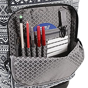 J World New York Sundance Rolling Backpack Girl Boy Roller Bookbag, Houndstooth, 20 Inch