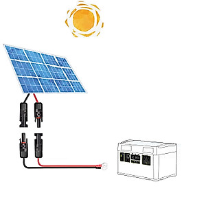 ZHOFONET Solar to O Ring Connecter,10AWG 60cm Solar Panel Adaptor Extension Cable,Solar Battery connectors for Solar Generator Inverter Battery Pack Charger