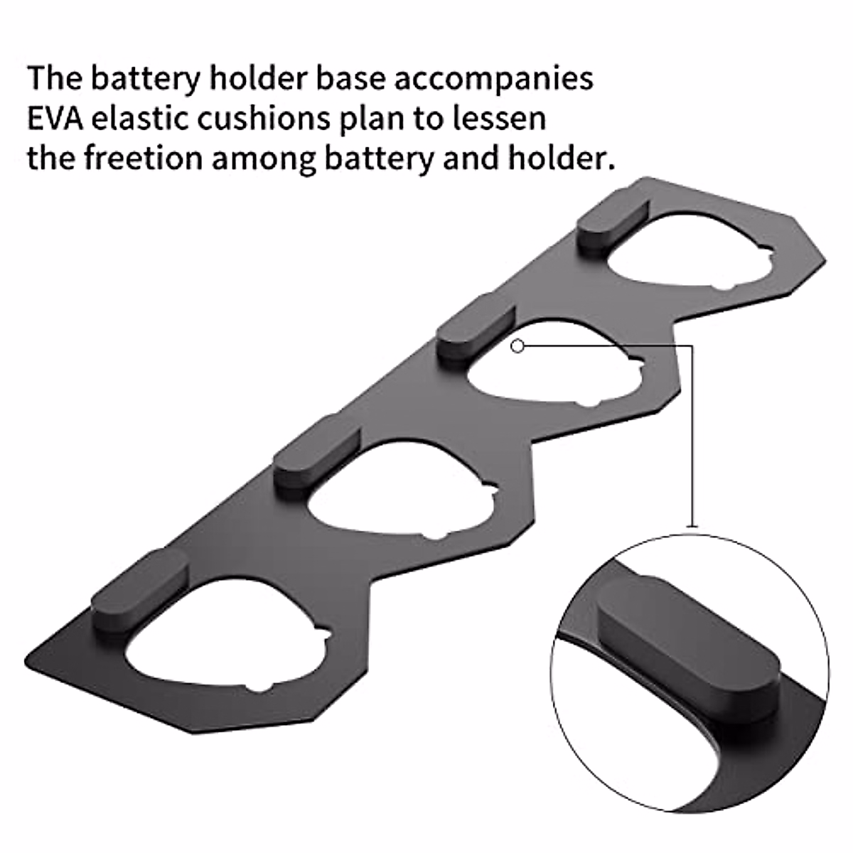 Herbert-fty Metal Milwaukee M12 Battery Holder,Durable Battery Wall Mount Rack for Milwaukee M12 12V Battery,Milwaukee Battery Storage with 4 Slots,Battery Mount Organizer for Milwaukee,Black