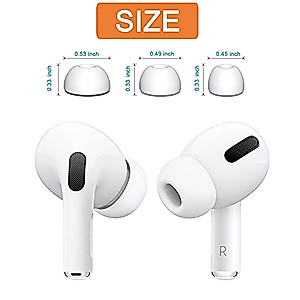 Replacement Ear Tips Ear Hooks for AirPods Pro Silicon Ear Buds Tips with Portable Storage Box Fit in The Charging Case (L+M+S)