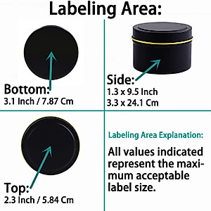 sonviitins Black Candle Tins 24 Pieces,8oz Candle tin with Lids,Candle Jars for Candles Making, Arts & Crafts, Storage, and Gifts