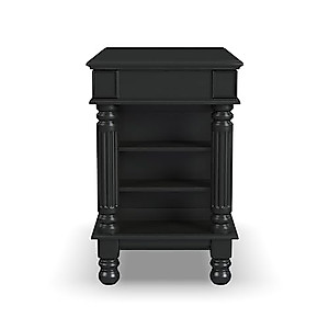 Homestyles Americana Black Kitchen Island with Open Shelving by Home Styles