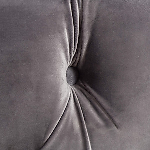 Christopher Knight Home Zelfa Velvet Ottoman, Grey