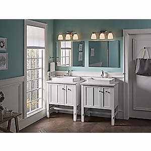 Kohler 2660-1-0 Vox Vessel Bathroom Sink with Single Faucet Hole, One Size, White