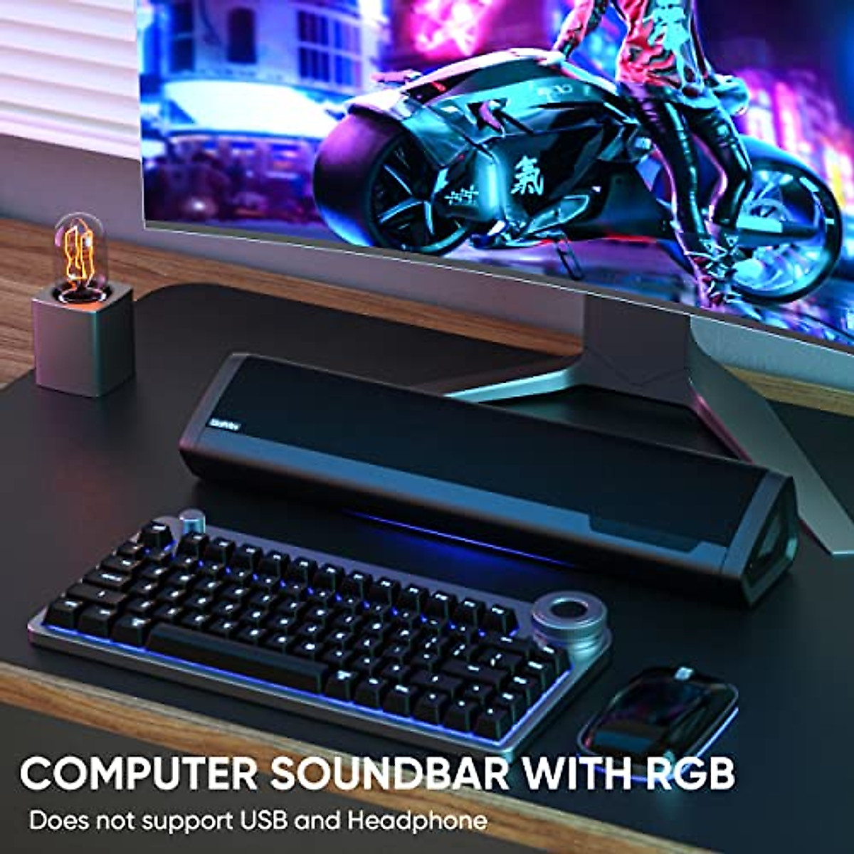 Saiyin Sound Bars for TV, with Bluetooth,Optical, AUX Inputs, 17-Inch Small Speakers with Visual Volume Adjustment & Wall Mountable