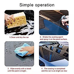 2PCS Car Nano Repairing Spray, Fast Repair Scratches Repairing Polish Spray for Auto Detailing Glasscoat Car Polish