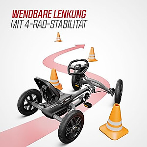 Berg Toys Buddy Blue Pedal Go Kart for Kids– Adjustable Ride On Toy for Ages 4-8 – Go Karts with BFR System, Go Cart for Kids and Adults Outdoor Pedal Car for Kids