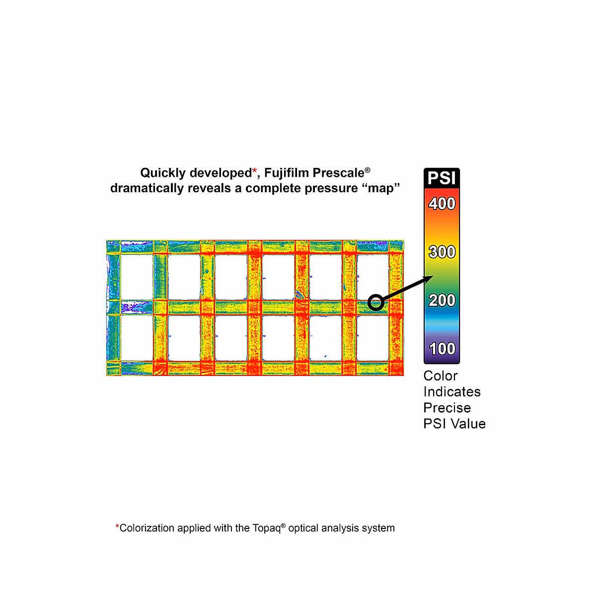 Fujifilm Prescale High Pressure (HS) - Surface Pressure Mapping - Pressure Indicating Film - Tactile Sensor - Pressure Range 7,100-18,500 PSI; 32.8 ft. x 10.6 in. Film Roll