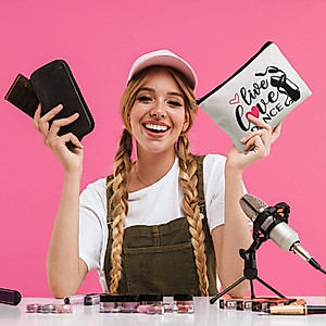 4 Pieces Live Love Dance Makeup Bag Dancer Cosmetic Bags Dancer Survival Kit Dancer Gifts Toiletry Zipper Pouch Portable Travel Case for Women Girl Dance Lover Teacher Dance Team