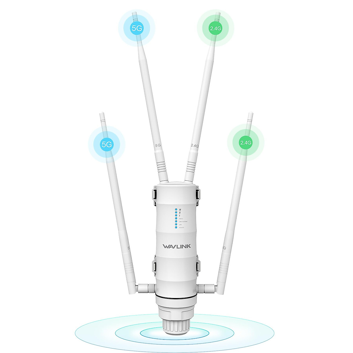 WAVLINK AC1200 Smart Gigabit WiFi Router-Dual Band MU-MIMO Wireless Internet Router with 4X Antennas for Online Game & HD Video,Patented TouchLink,More Reliable Long Range Coverage