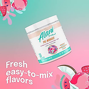 Alani Nu Pre Workout Supplement Powder for Energy, Endurance & Pump, Sugar Free, 200mg Caffeine, Formulated with Amino Acids Like L-Theanine to Prevent Crashing, Hawaiian Shaved Ice 30 Servings