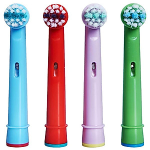 Kids Toothbrush Replacement Heads for Oral-B, Extra-Soft Bristles, Fits Both Electric and Battery for Oral-B Braun Brushes, Except Vitality Sonic, CrossActino Power, Sonic Complete, Pulsonics, EB-10A
