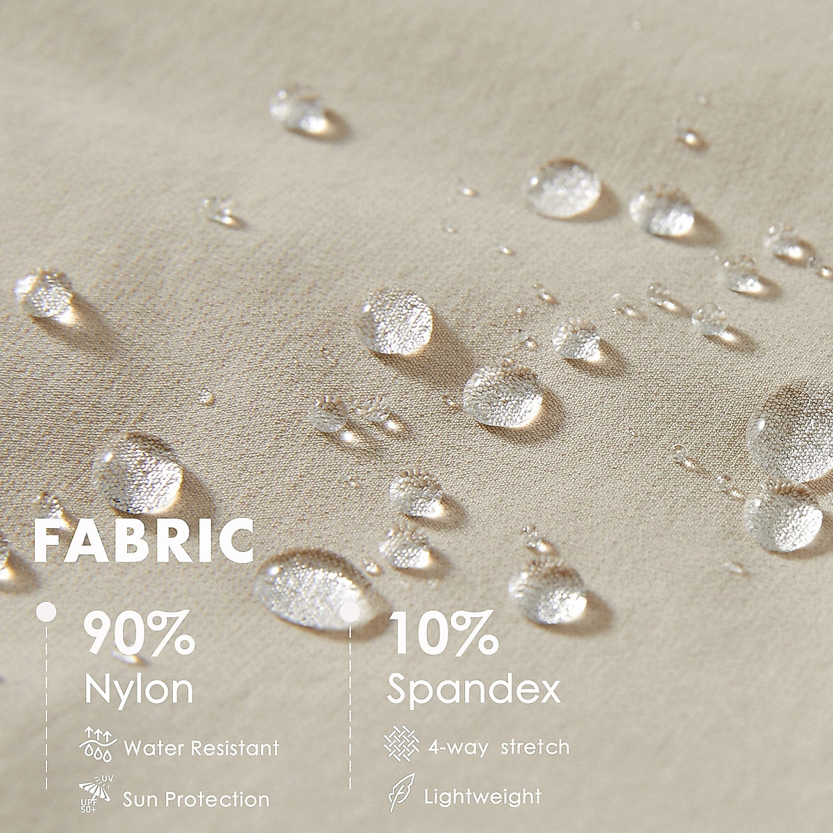 Willit Women's Golf Hiking Shorts 9" Quick Dry Athletic Long Summer Shorts Pockets Water Resistant Khaki 8