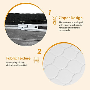 PayLessHere 10 Inch Innerspring Full Mattress Medium Firm Hybrid Mattress with Removable Cover CertiPUR-US Certified Bed-in-a-Box Pressure Relief Foam Mattress,White