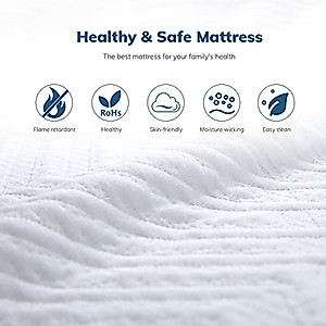EGO Twin Mattress 6 Inch Green Tea Memory Foam Mattress Twin, CertiPUR-US Certified, Cooling Gel Bed Mattress, Fiberglass Free Bed in a Box, Twin mattresses for Kids, Bunk Bed, Trundle, Daybed