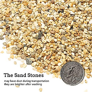 5.7 lbCoarse Sand Stone - Silica Sand for plants, Soil Cover Succulents and Cactus Bonsai DIY Horticultural sand, Decorative Sand for Vases Fillers,Terrarium, Fairy Garden,Natural Sand Top Dressing