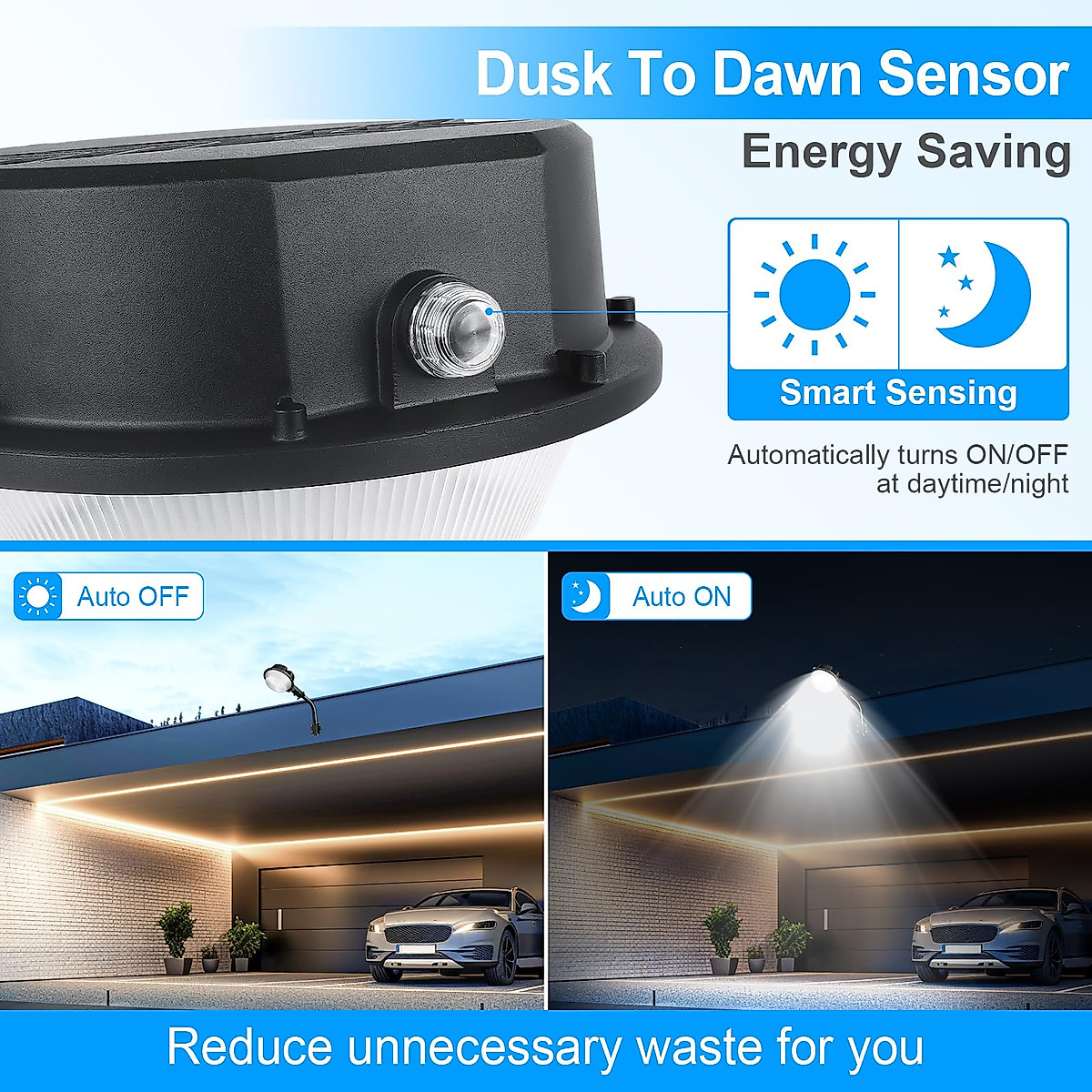 AUXTINGS 100W LED Barn Light,10000LM Yard Area Lights Dusk to Dawn Outdoor Lighting with Photocell 6000K Daylight IP66 Waterproof Street Lights for Security Farmhouse Area Light Garage