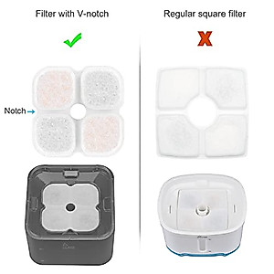 Crystal Cat Water Fountain Stainless Steel, 100oz/3L Pet Fountain with Transparent Base and LED Light, 3 Replacement Carbon Filters and 1 Foam Filter(Grey)