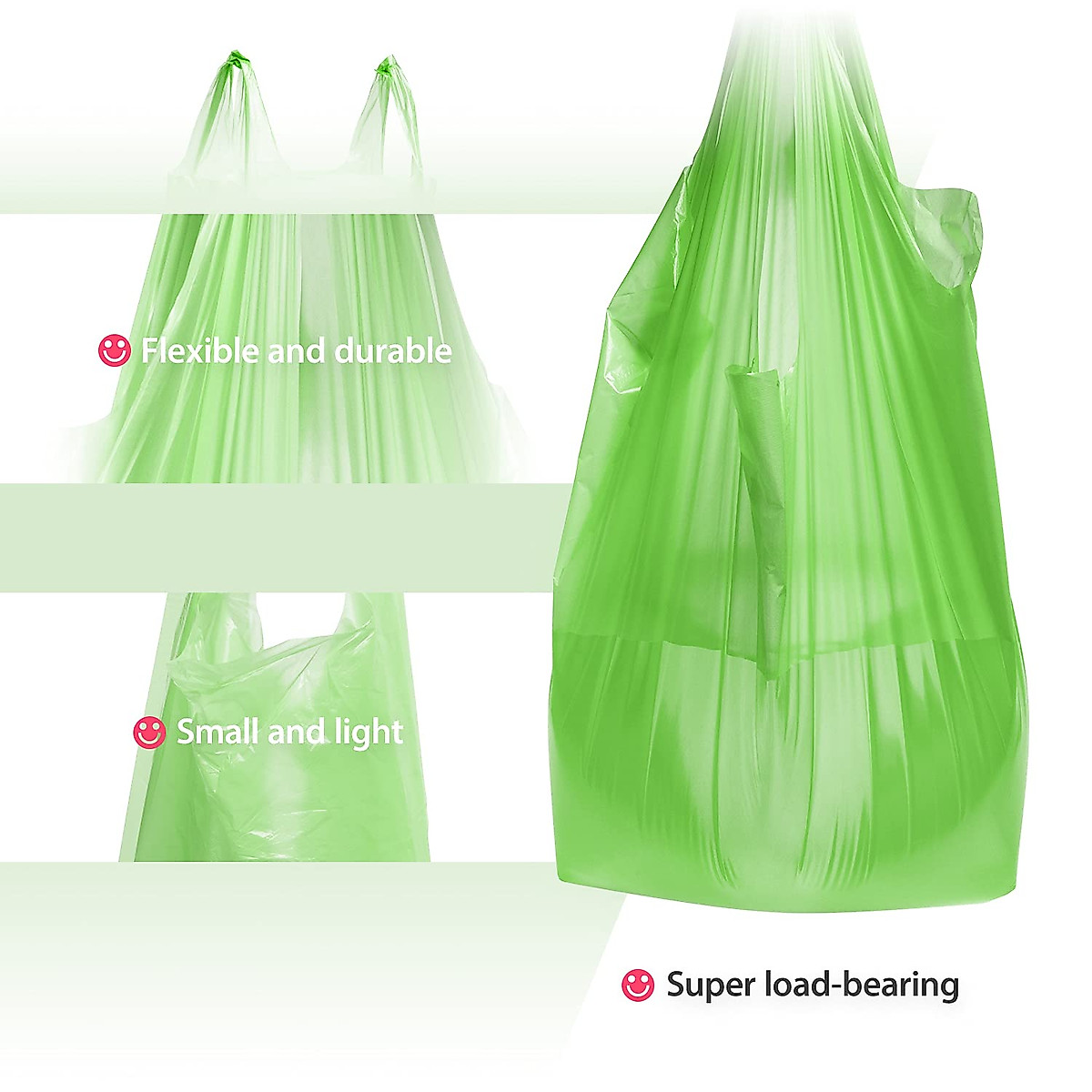 SZILBZ Baby Disposable Diaper Sacks - Unscented Diaper Disposal Bag Odor Control, Made with Recycled Material Dog Poop Bags Tie Handle Trash Bags- 400 Count (Blue)