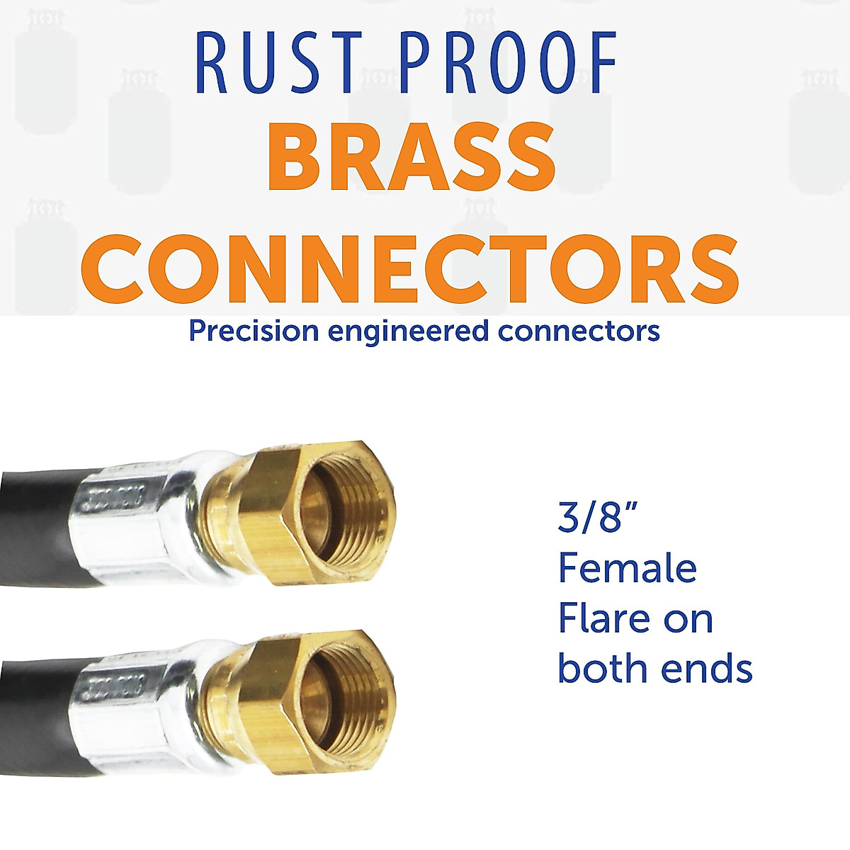 Flame King Thermo Rubber RV Slide Out Hose Assembly, 60 Inch, 3/8 Inch ID, Female To Female - 100159-60