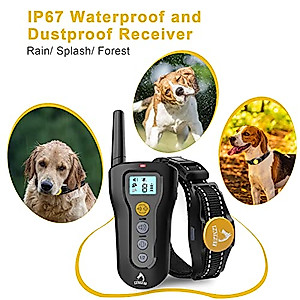 PATPET Vibrating Dog Collar No Shock - Dog Training Collar with Remote Up to 1000ft Range, Rechargeable Waterproof Vibration Collar for Dogs with 3 Training Modes, No Prongs and No Shock