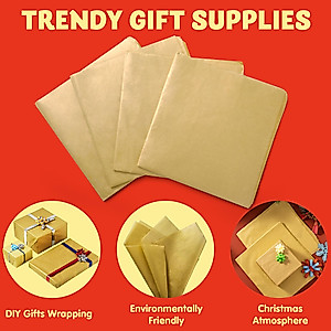 JOYIN 120 Piece Christmas Metallic Gold Tissue Paper Assortment (20" x 20" inches) Holiday Gold Gift Wrapping for Party Favors Goody Bags, Xmas Presents Wrapping Stocking Stuffers