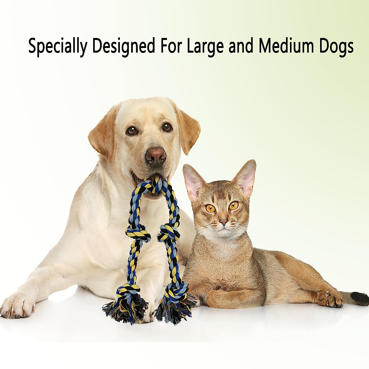 DBZZ Dog Rope Toys for Large,Medium Dogs and Puppy,Aggressive Chewers,Play Chew Teething, Interactive and Indestructible Dog Chew Toys, Teeth Cleaning Twisted Rope Toy