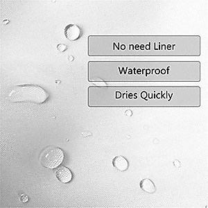 Unique Floral Shower Curtain for Bathroom Decor, Teal and Gray Daisy Flower Elegant Wildflower Design Farmhouse Bathroom Sets with Shower Curtain and Toilet Pad Cover Bath Mat Rugs Set