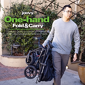 Joovy Kooper RS2 Lightweight Travel Double Stroller Featuring Dual Snack Trays, One-Handed Fold, Multi-Position Reclining Seats, Adjustable Leg Rests, and 2 Zippered Pockets for Storage