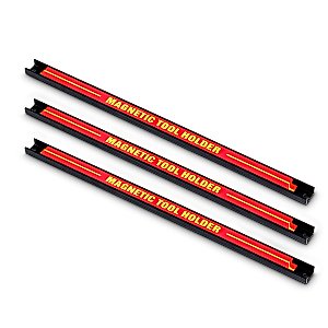 Happytools 18” Magnetic Tool Holder, 3 PCS Heavy Duty Tool Magnet Strip w/ Strong Magnetic Force, Wall Mounted Magnetic Tool Organizer Bars for Kitchen, Garage, Household, Workshops