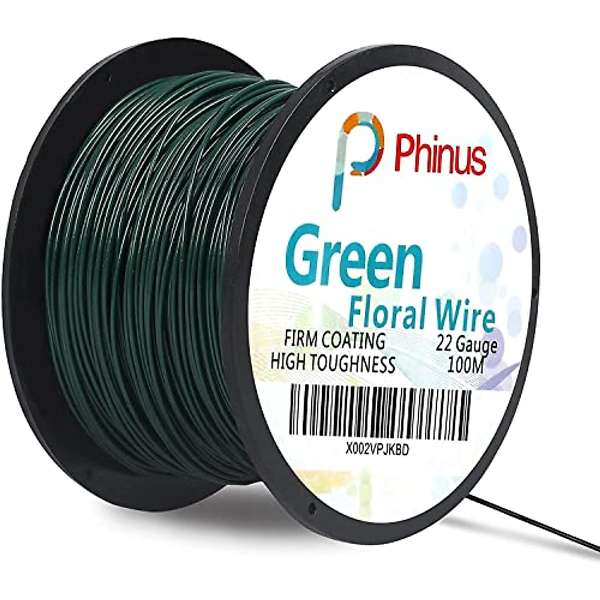 Floral Wire, 110 Yards 22 Gauge Green Florist Wire, Flexible Green Wire Paddle Wire for Crafts, Christmas Wreaths Tree, Garland and Floral Flower Arrangements