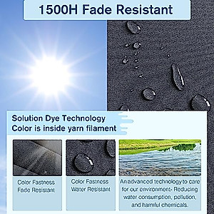 HAVARGO Outdoor Bench Cushions, Outdoor Swing Cushions 48X18 1500H Fade-Resistant Waterproof Outdoor Cushions for Patio Furniture Porch Swing Cushions Loveseat Cushions Dark Gray 1Pc